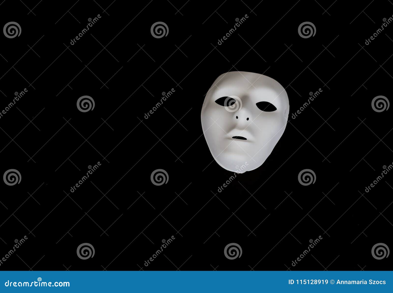 White Mask on Black Background Stock Image - Image of tantric, illusion ...