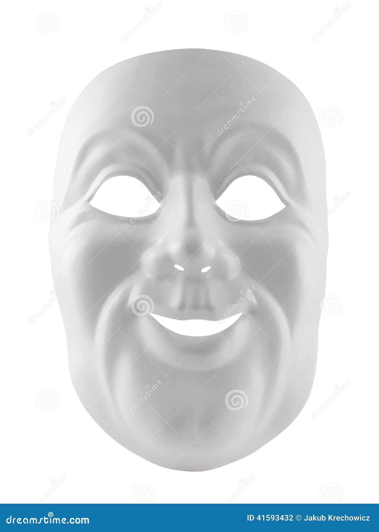 White Mask Isolated on White Stock Photo - Image of vertical, play ...