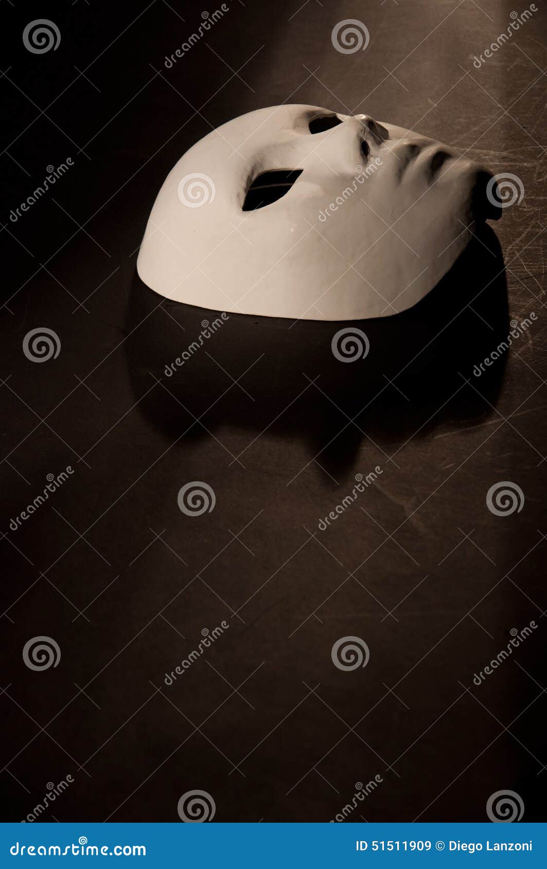 White Mask Shadow Black Background Stock Image - Image of question ...