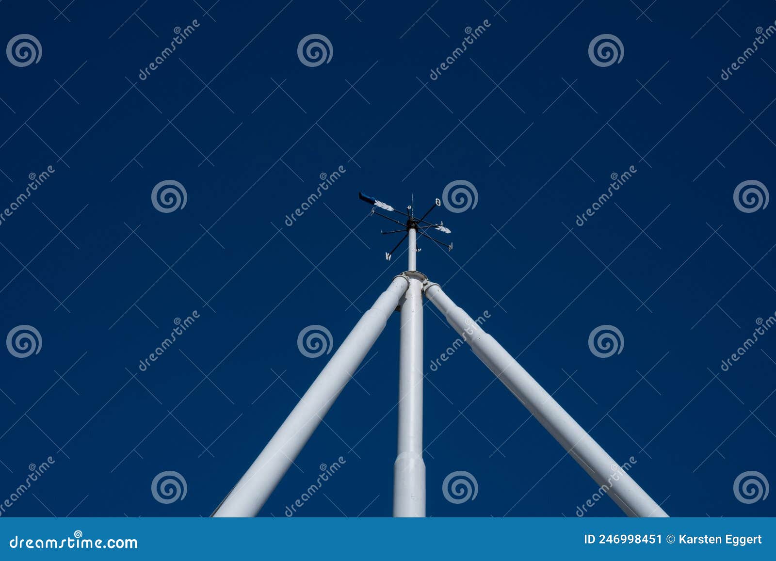 On the White Mast There is a Wind Direction Indicator Stock Image ...