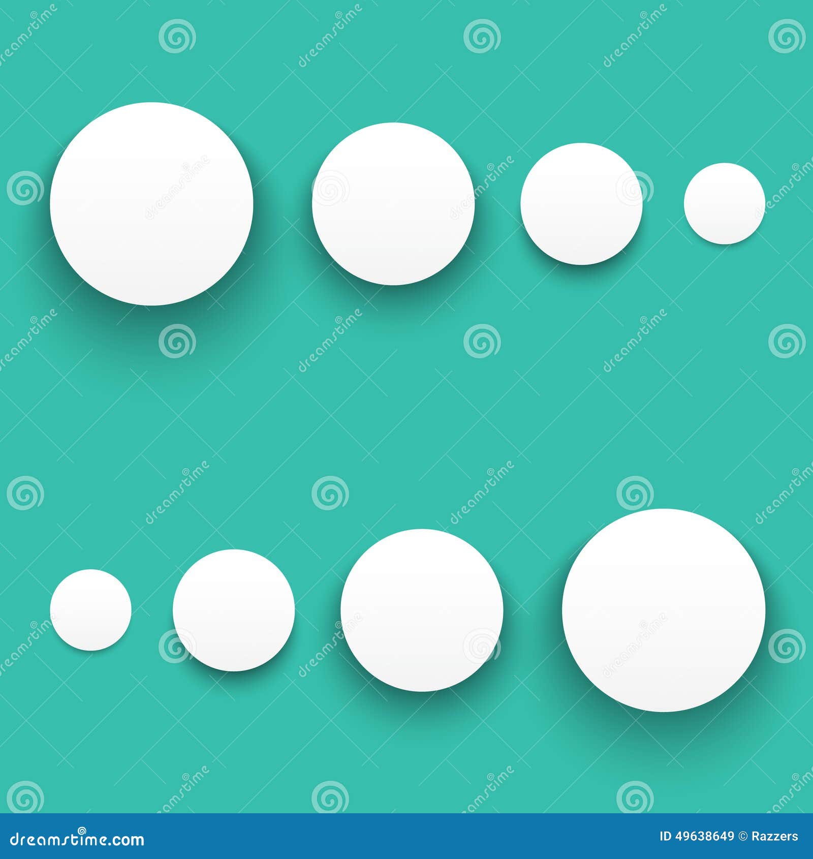 White Material Design Paper Buttons with Shadow Stock Vector ...