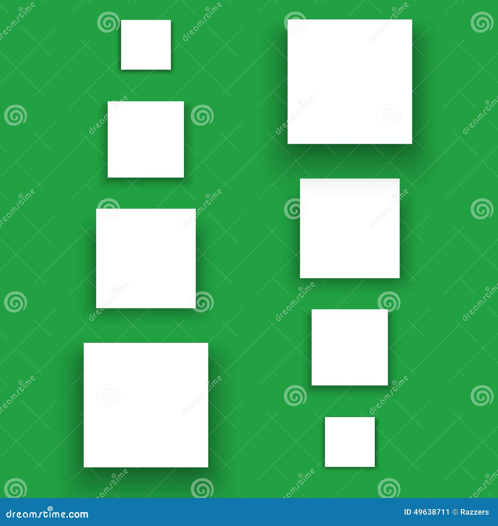 White Material Design Paper Buttons with Shadow Stock Vector ...