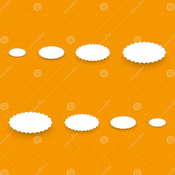 White Material Design Paper Buttons with Shadow Stock Vector ...