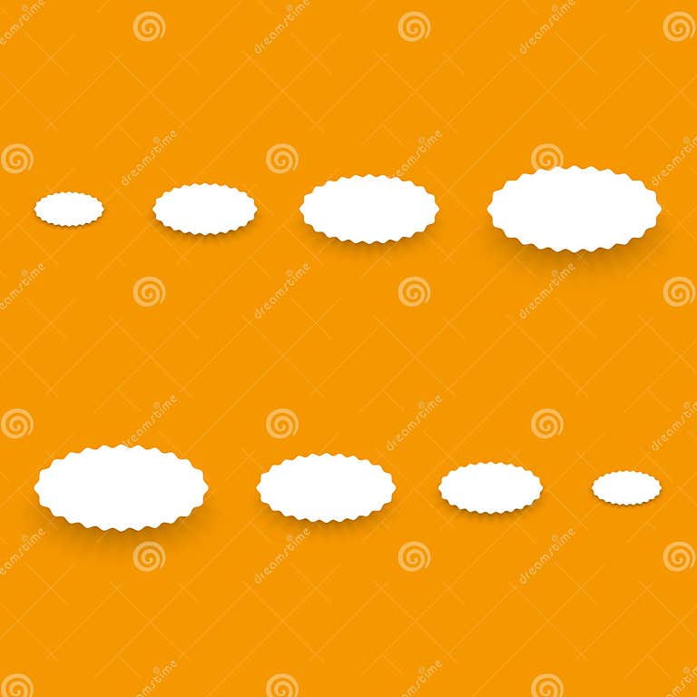 White Material Design Paper Buttons with Shadow Stock Vector ...