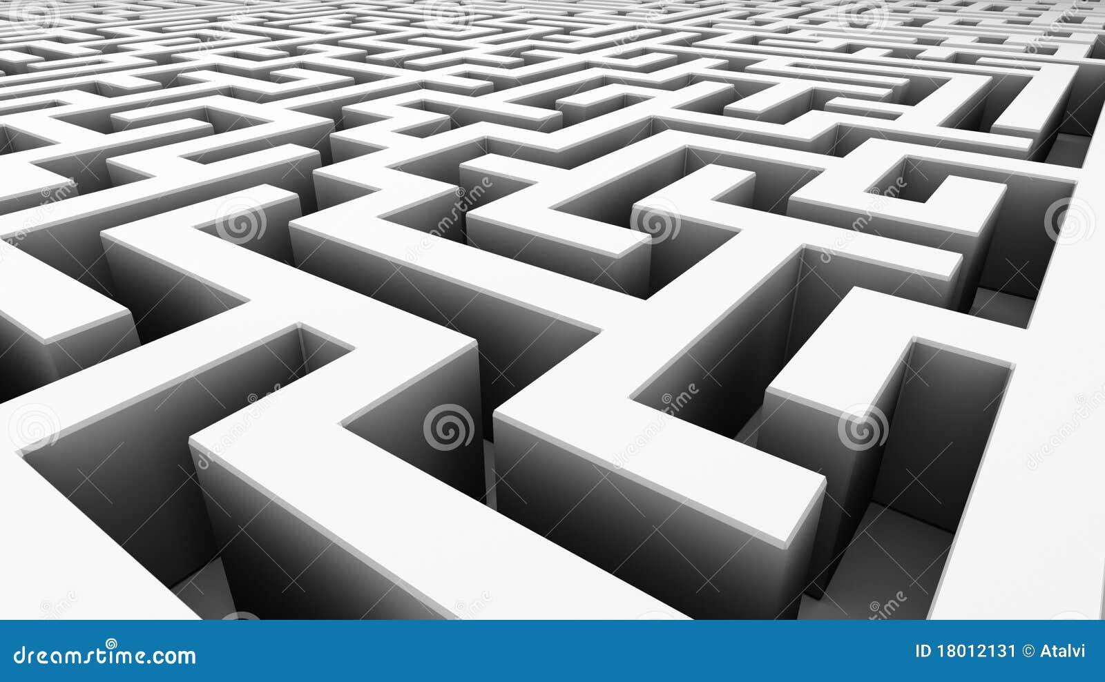 White maze stock illustration. Illustration of challenge - 18012131