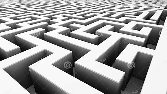 White maze stock illustration. Illustration of challenge - 18012131