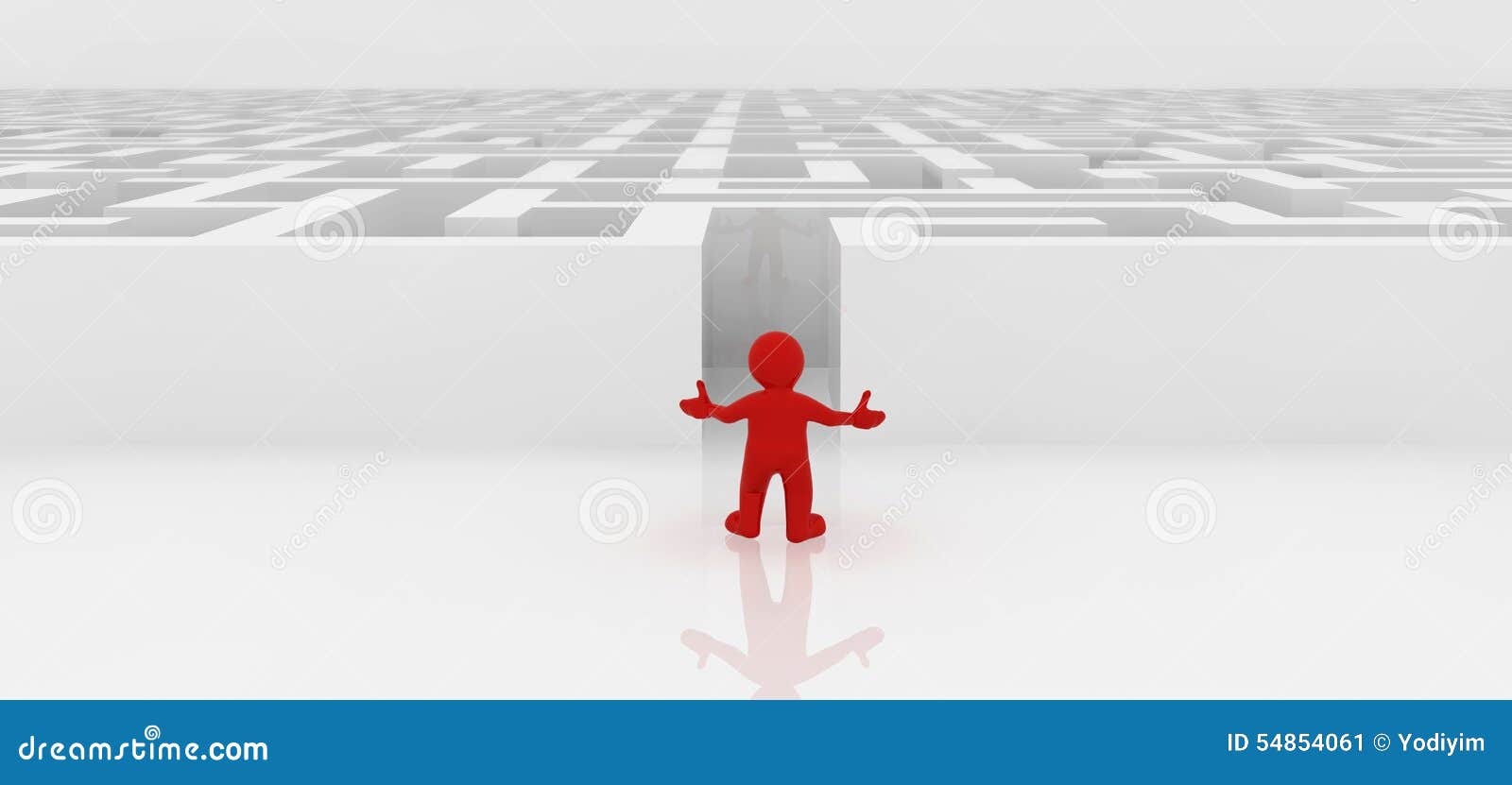 White Maze, Complex Way To Find Exit. Stock Illustration - Illustration ...