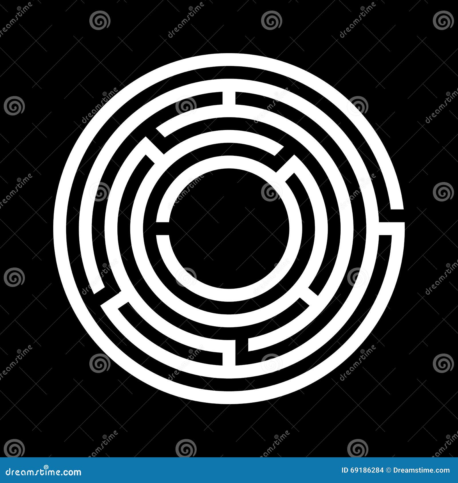 White maze symbol stock vector. Illustration of isolated - 69186284