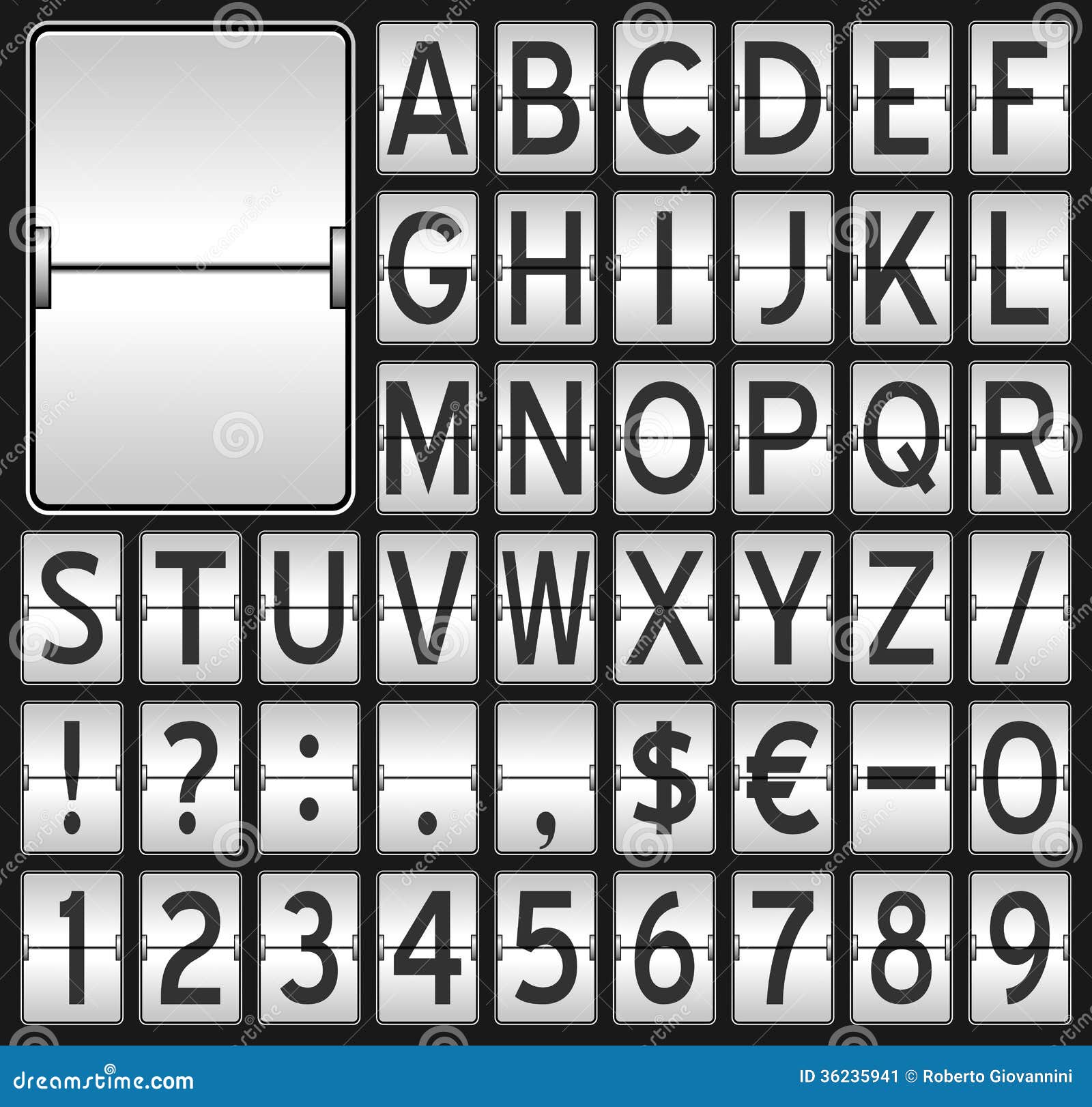 White Mechanical Scoreboard Alphabet Stock Vector - Illustration of ... White Mechanical Scoreboard Alphabet Stock Vector - Illustration of ...