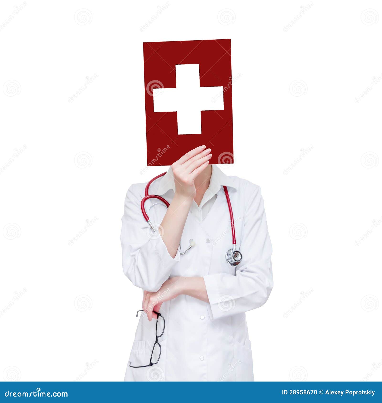 White medical cross stock photo. Image of female, healthcare - 28958670