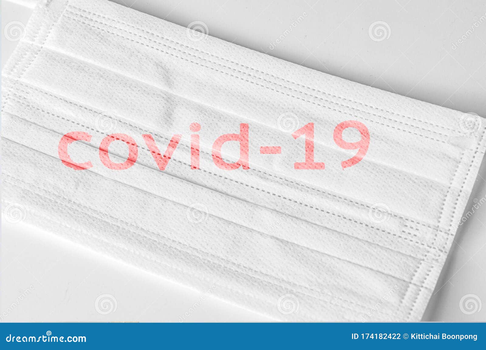 White Medical Disposable Face Mask with Covid-19 . Disposable Breath ...