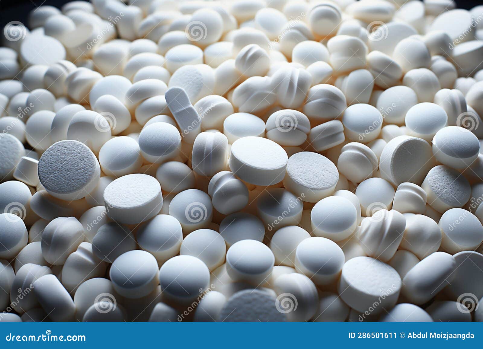 White Medicine Tablets and Antibiotic Pills, a Pharmacy Themed Visual ...