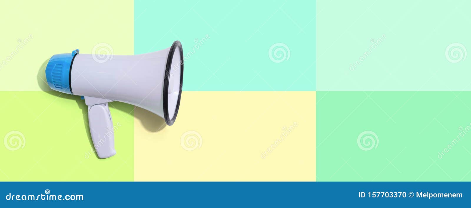 White Megaphone with Hard Shadow Stock Photo - Image of copyspace ...