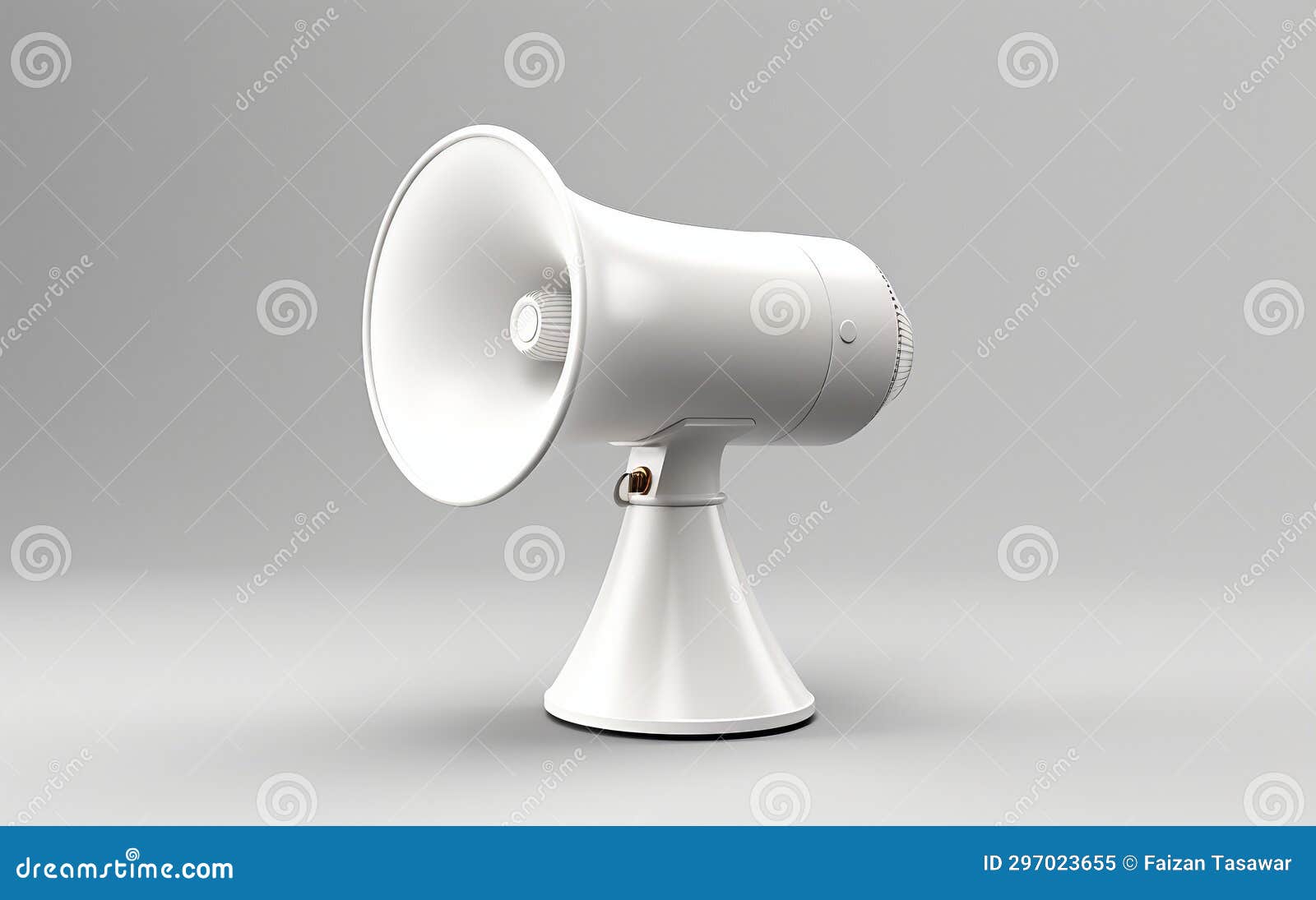 White Megaphone Isolated on Transparent -Generative Ai Stock ...