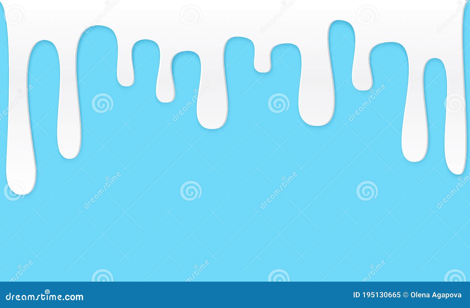 White Melt Drips, Milk Yogurt Flowing Drops. Vector Graffiti Liquid ...