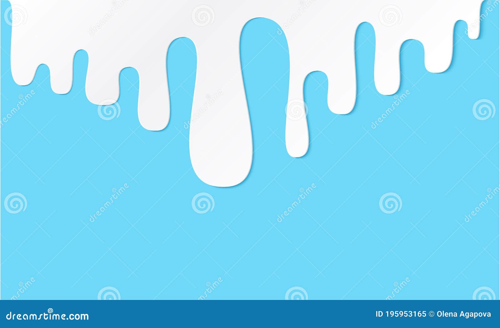White Melt Drips, Milk Yogurt Flowing Drops. Vector Graffiti Liquid ...