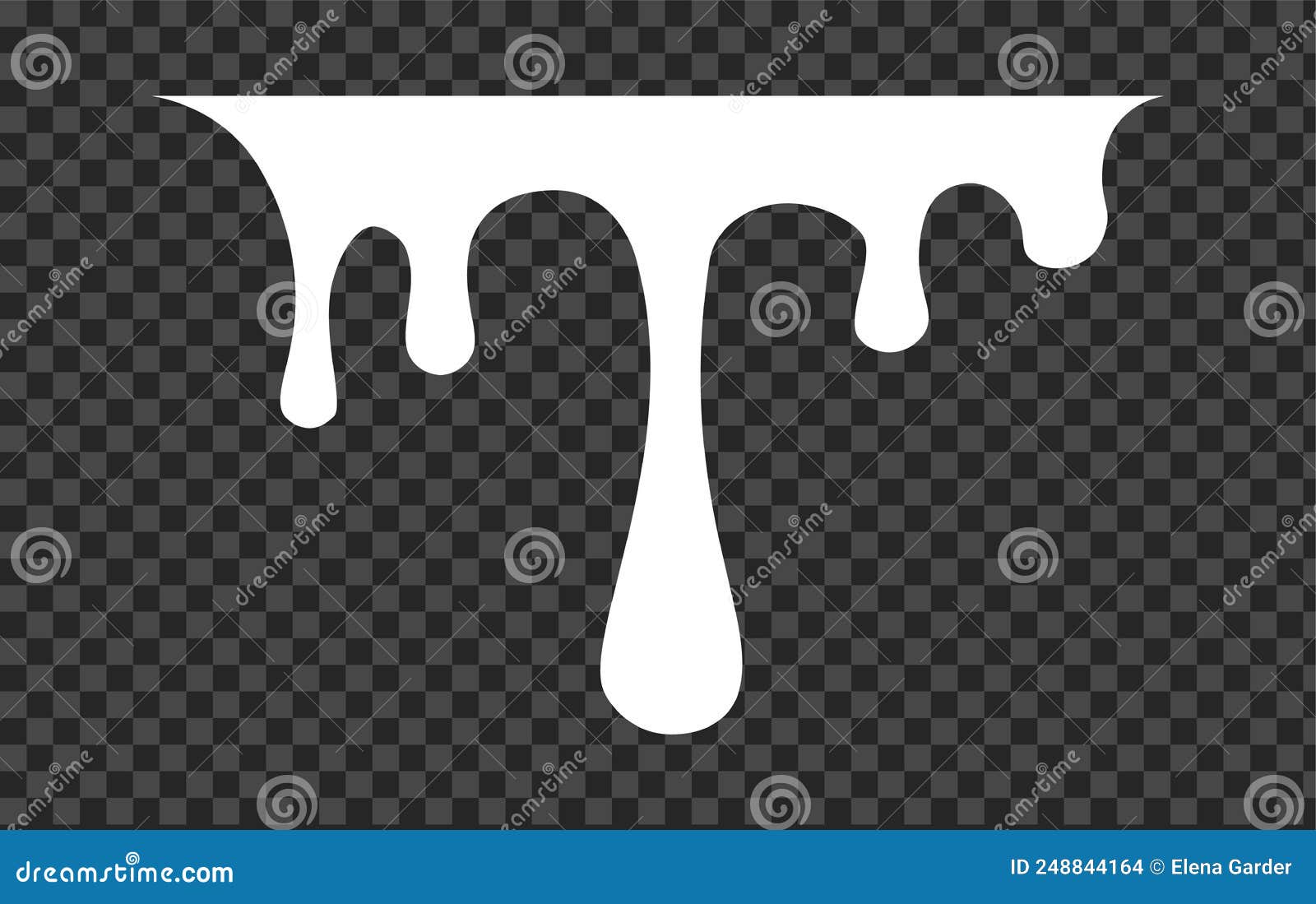 White Melt Drips, Milk Yogurt Flowing Drops. Vector Graffiti Liquid ...