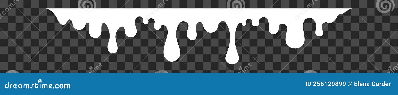 White Melt Drips, Milk Yogurt Flowing Drops. Vector Graffiti Paint Drip ...