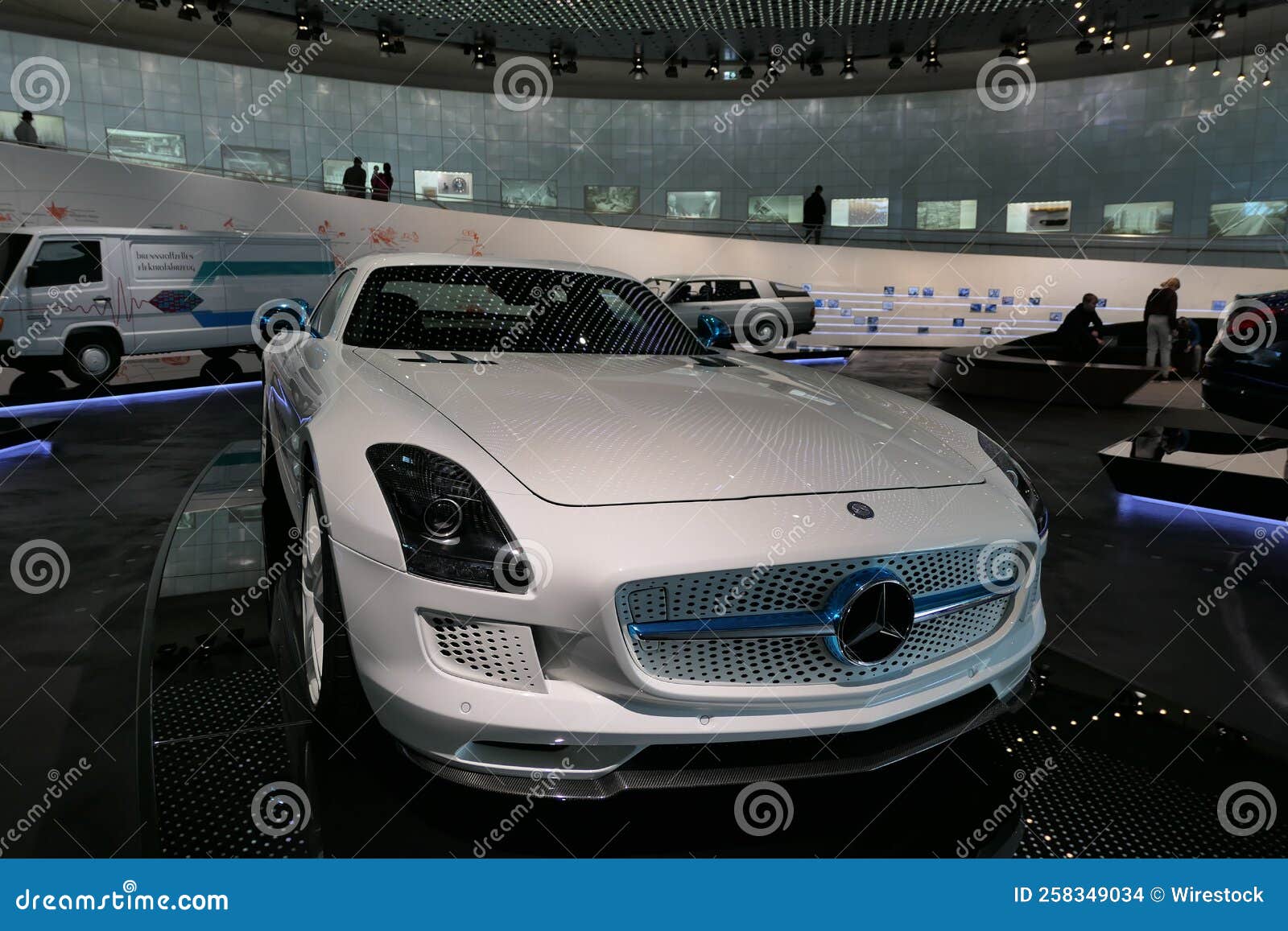 White Mercedes-Benz Car from the Mercedes Museum Editorial Stock Image ...