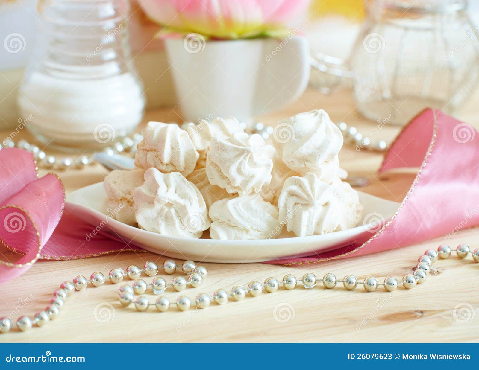 White meringue stock image. Image of group, bakery, confectionery ...