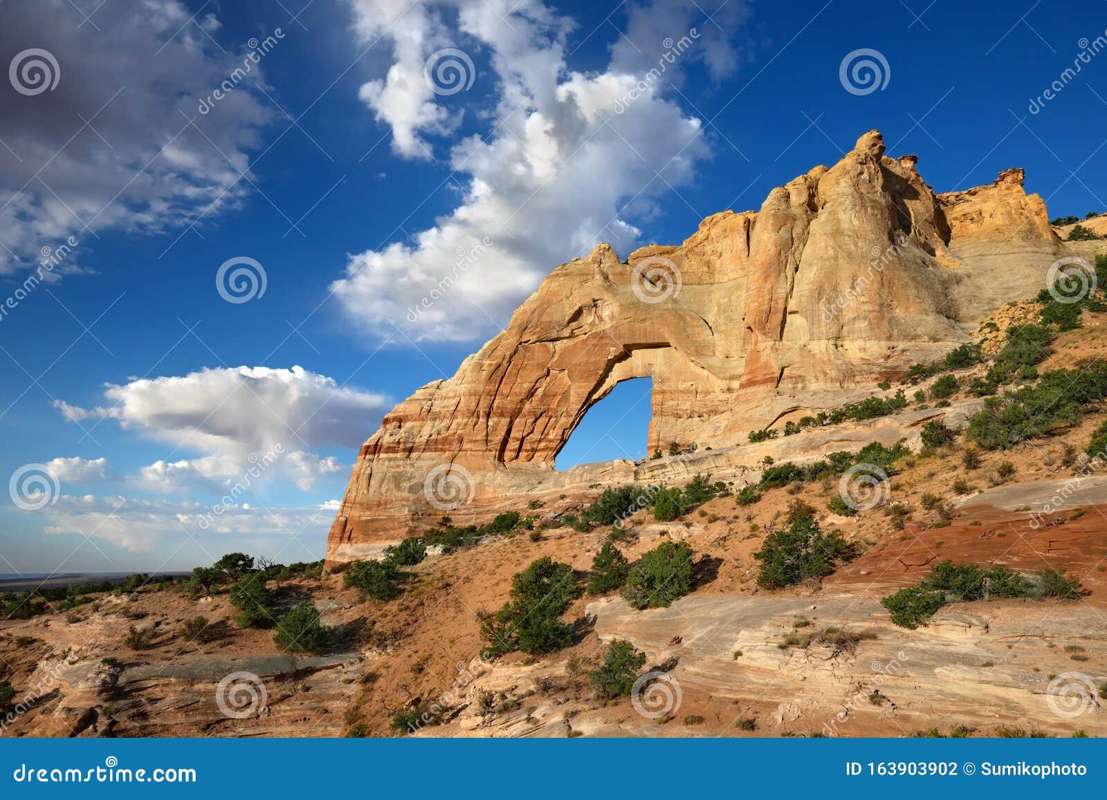 White Mesa Arch stock photo. Image of desert, arizona - 163903902