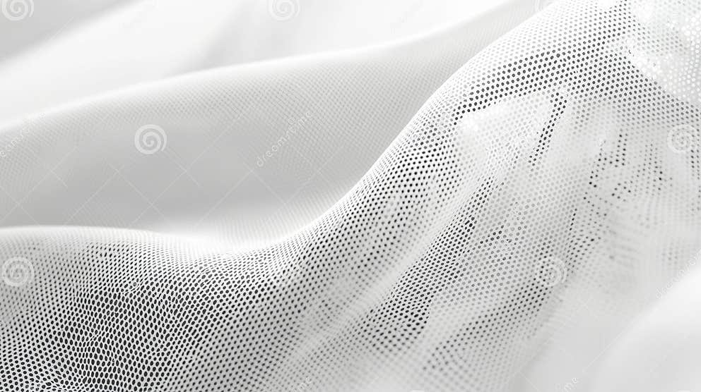 White Mesh Fabric is Forming a Wavy Surface in this Image, Creating an ...