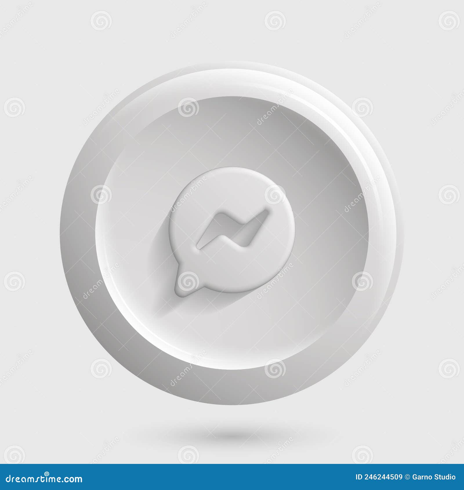 White Messaging APP Icon. Chatting Social Media Logotype Editorial ...