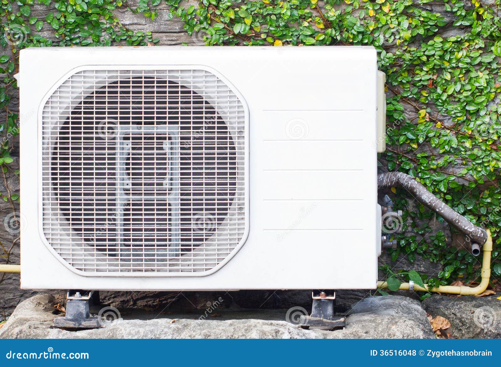 White Metal Air Compressor. Stock Photo - Image of airconditioner, heat ...