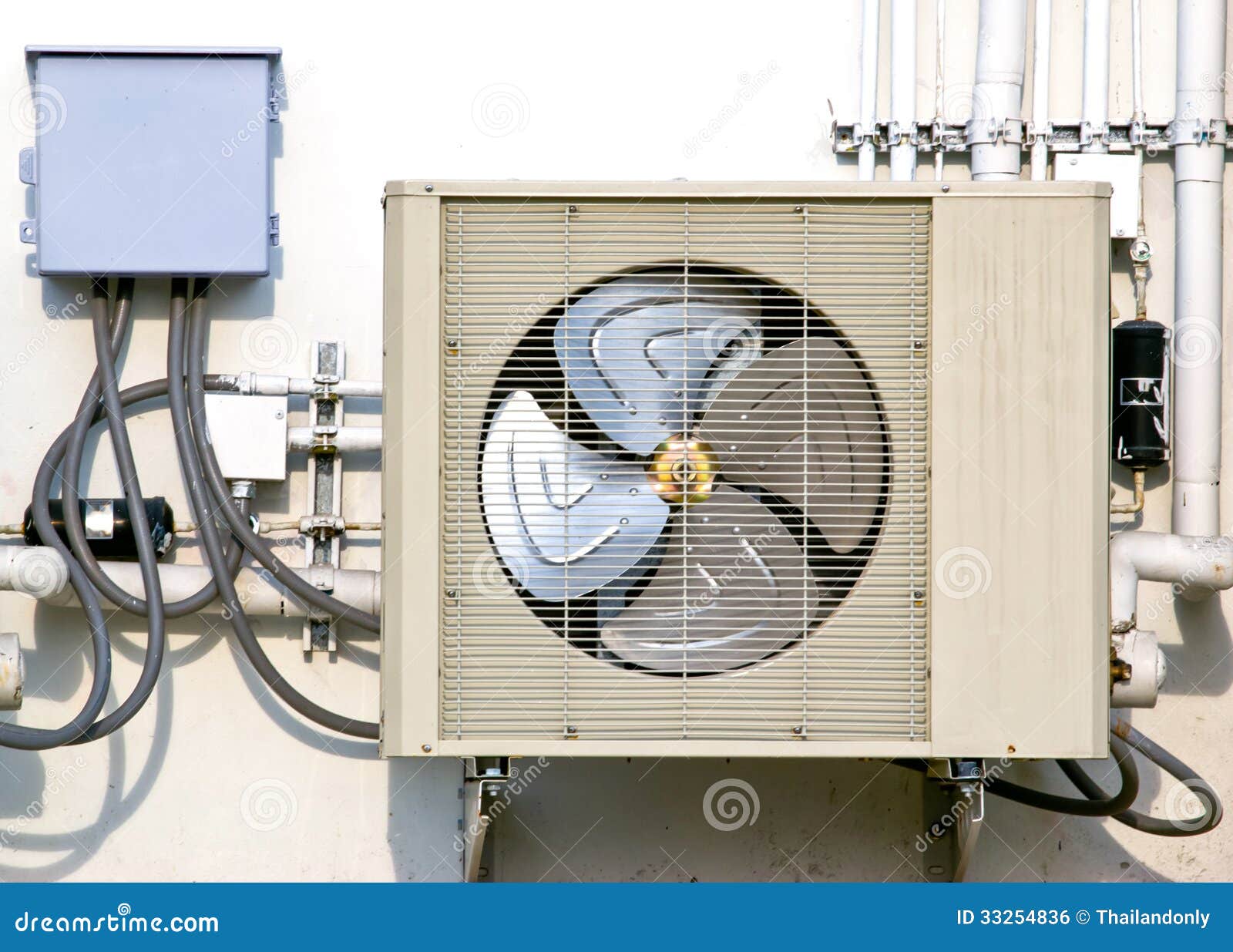 White metal air compressor stock photo. Image of machine - 33254836