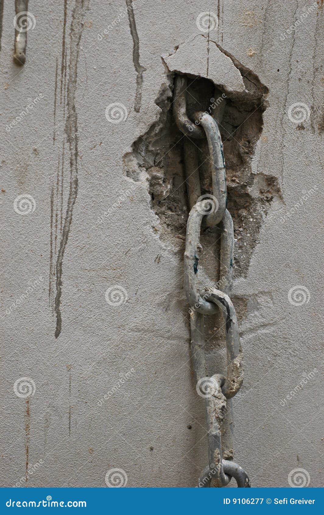 White Metal Chain on White Wall Stock Image - Image of hang, metal: 9106277