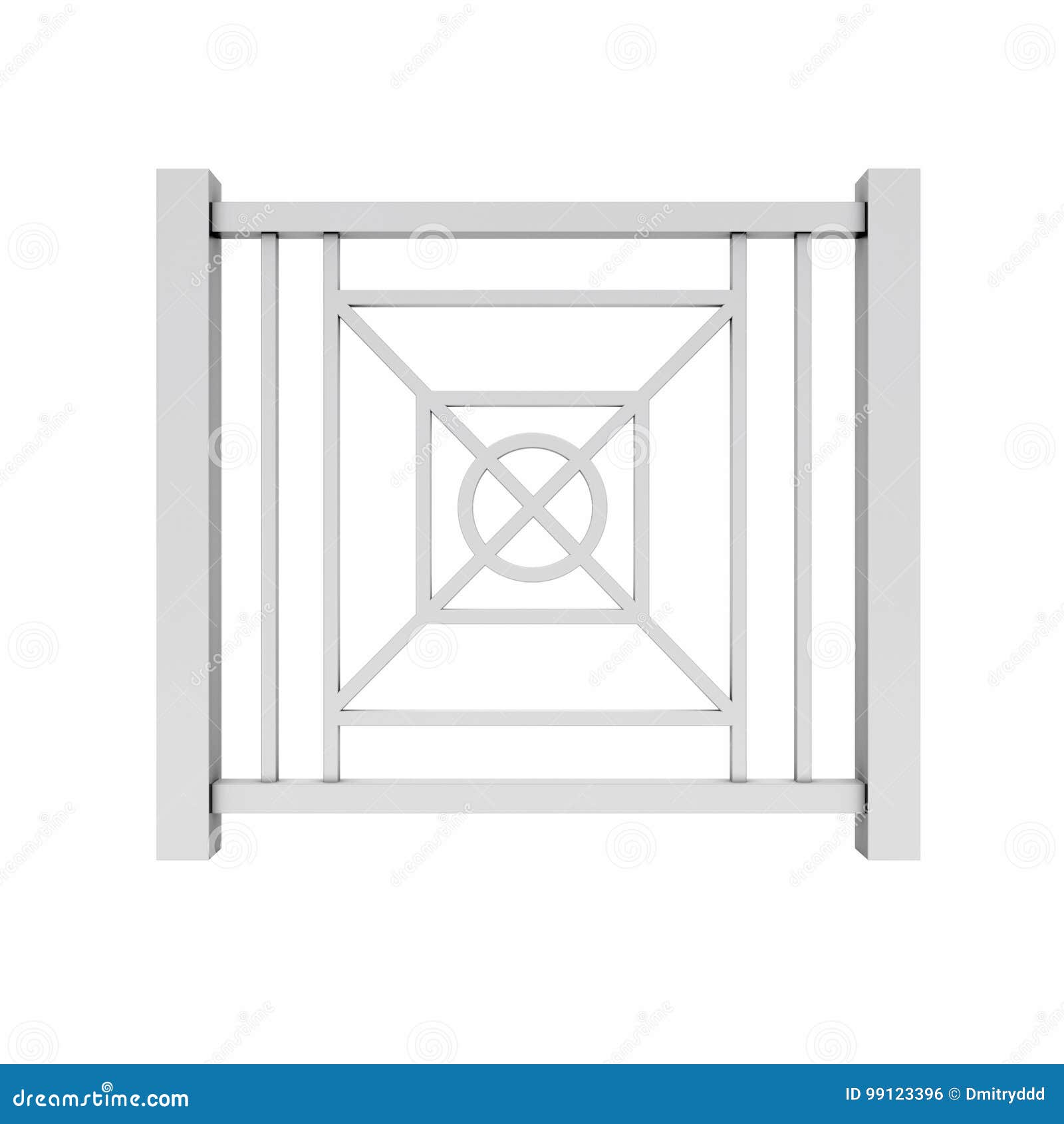 White metal design railing stock illustration. Illustration of style ...