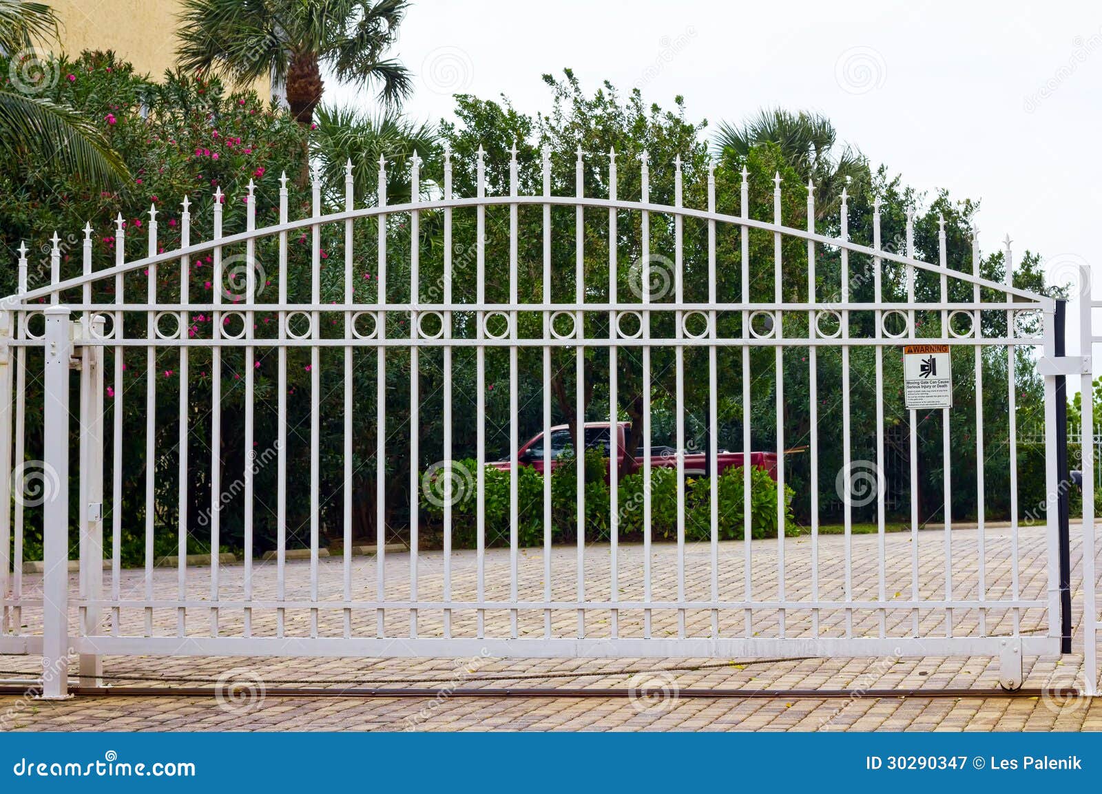 Metal gate stock image. Image of white, gate, metal, entrance - 30290347