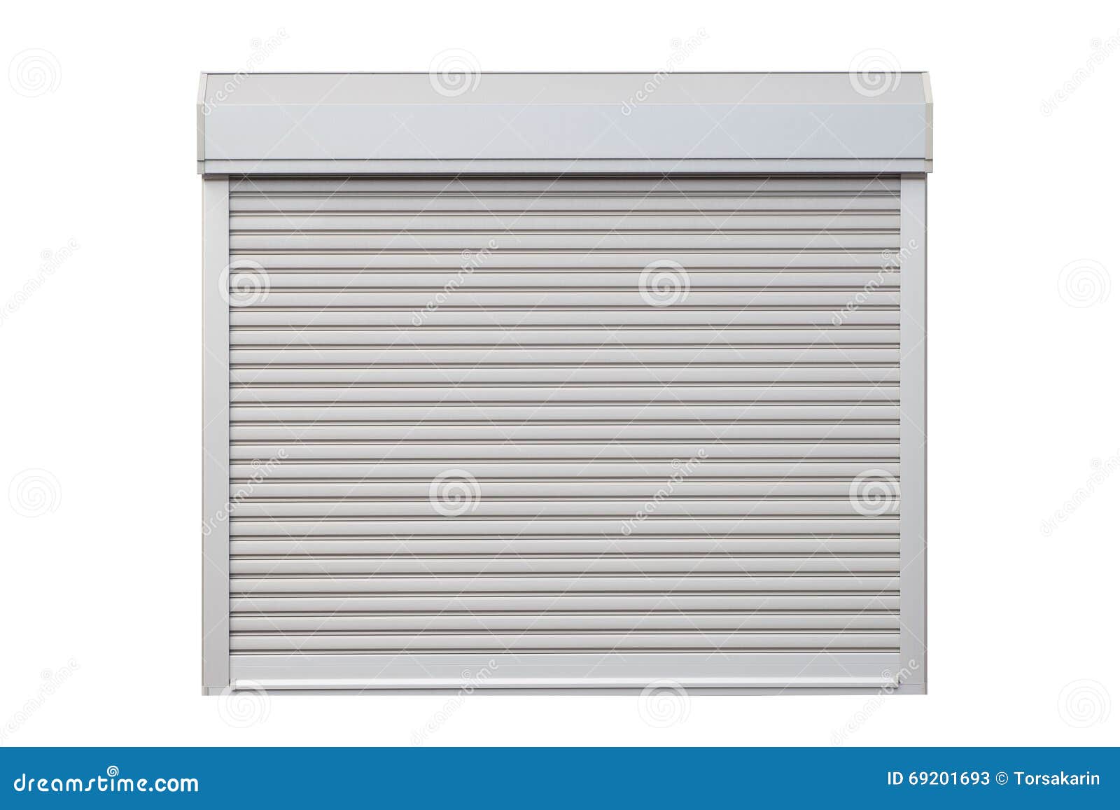 White Metal Roller Window Shutte Stock Image - Image of home, shade ...