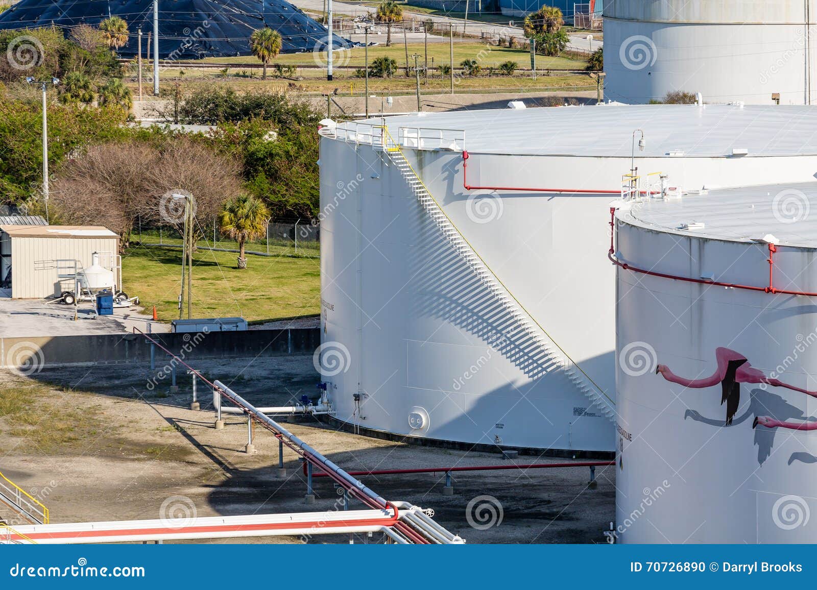 White Metal Steps on Tank stock photo. Image of harbor - 70726890