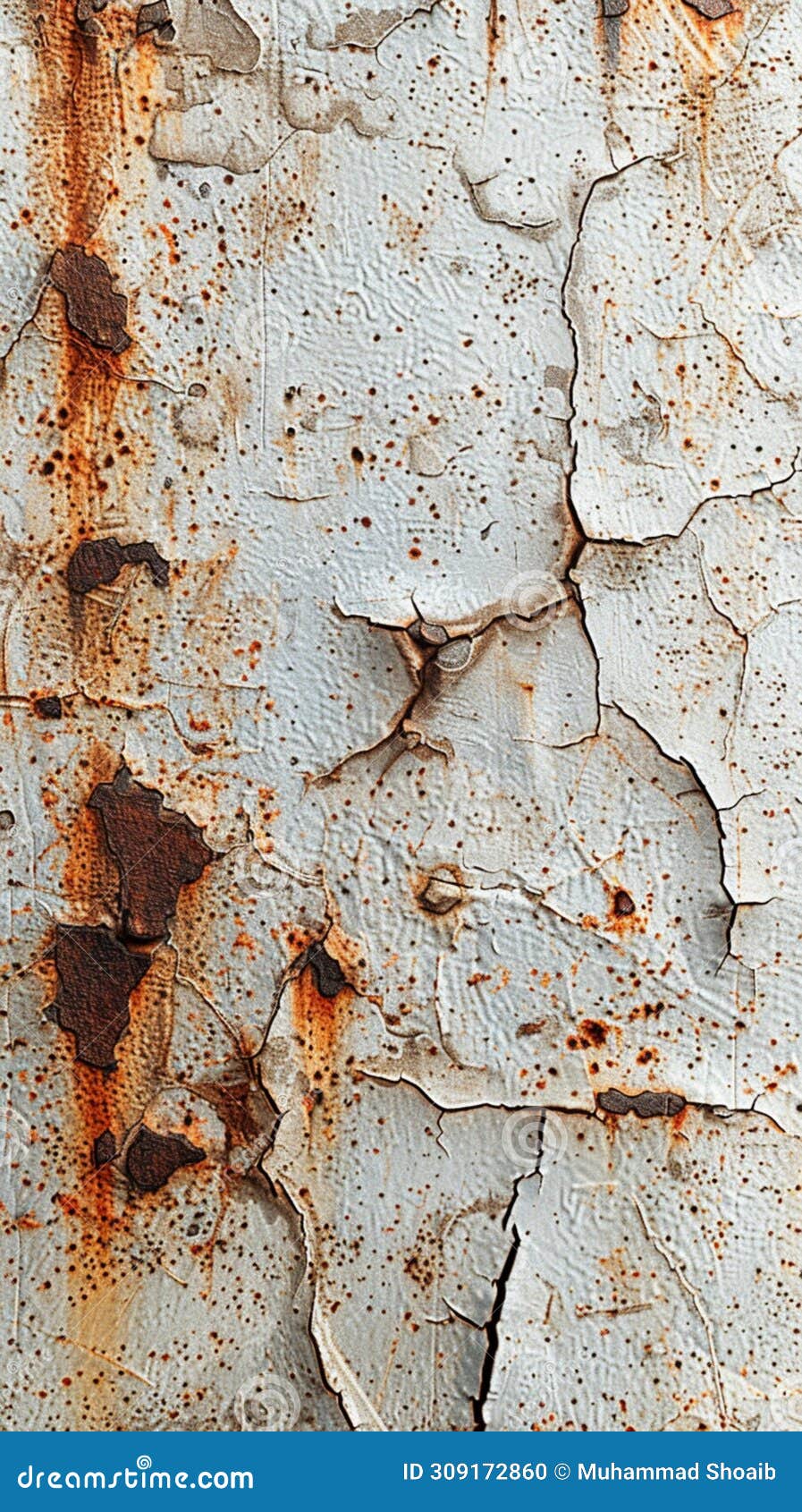 White Metal Surface Adorned with Rustic Charm of Rust Stains Stock ...