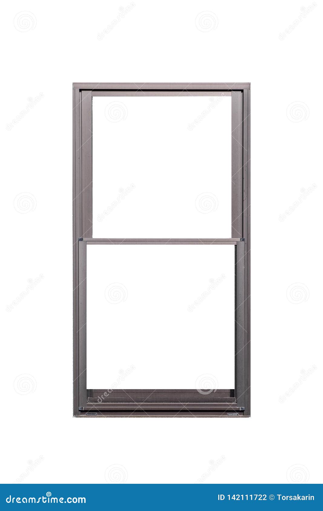 White Metal Window Frame Isolated Stock Illustration - Illustration of ...