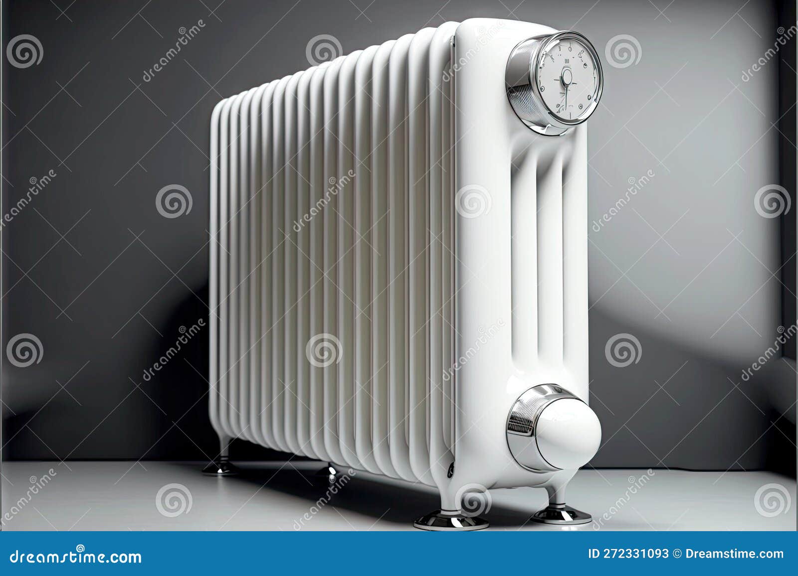 White Metallic Glossy Heating Radiator with Temperature Controller ...