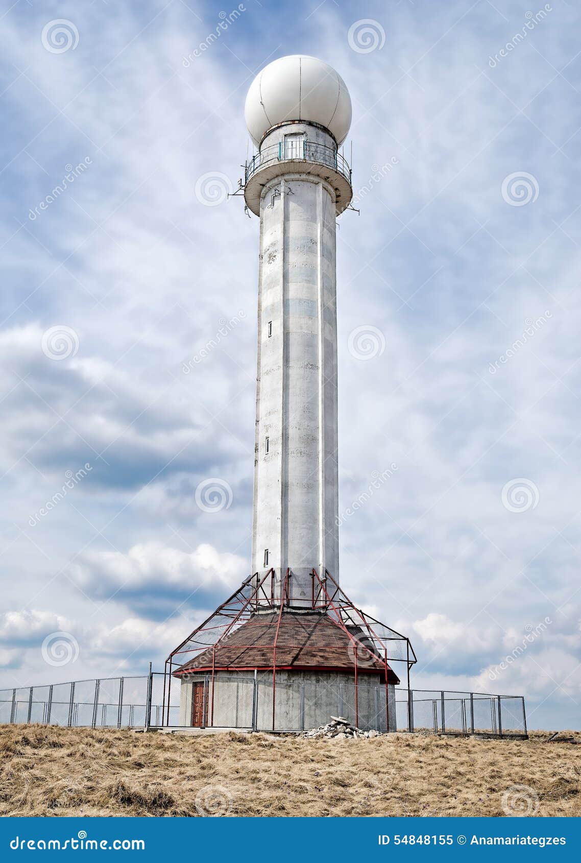 White Radar Tower. Royalty-Free Stock Photography | CartoonDealer.com ...