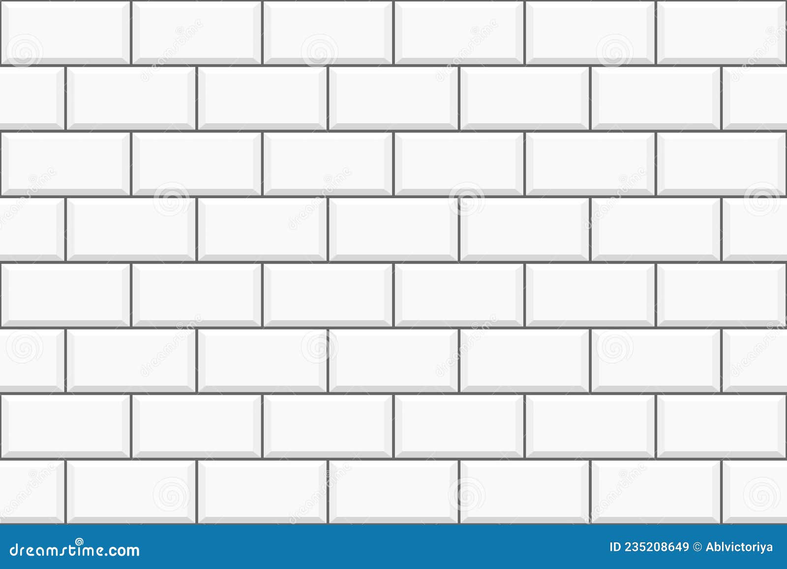 White Metro Tile Seamless Pattern. Subway Brick Wall Background Stock ...