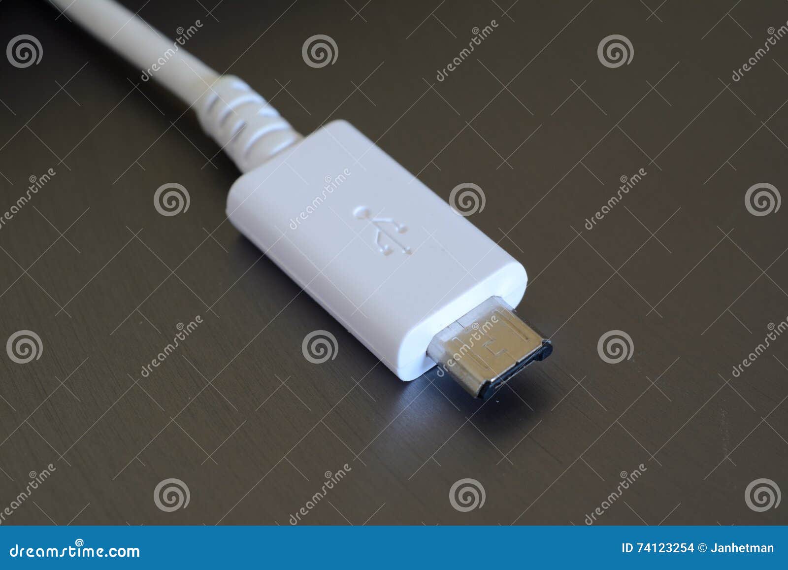 White micro USB plug stock photo. Image of supply, pocket - 74123254