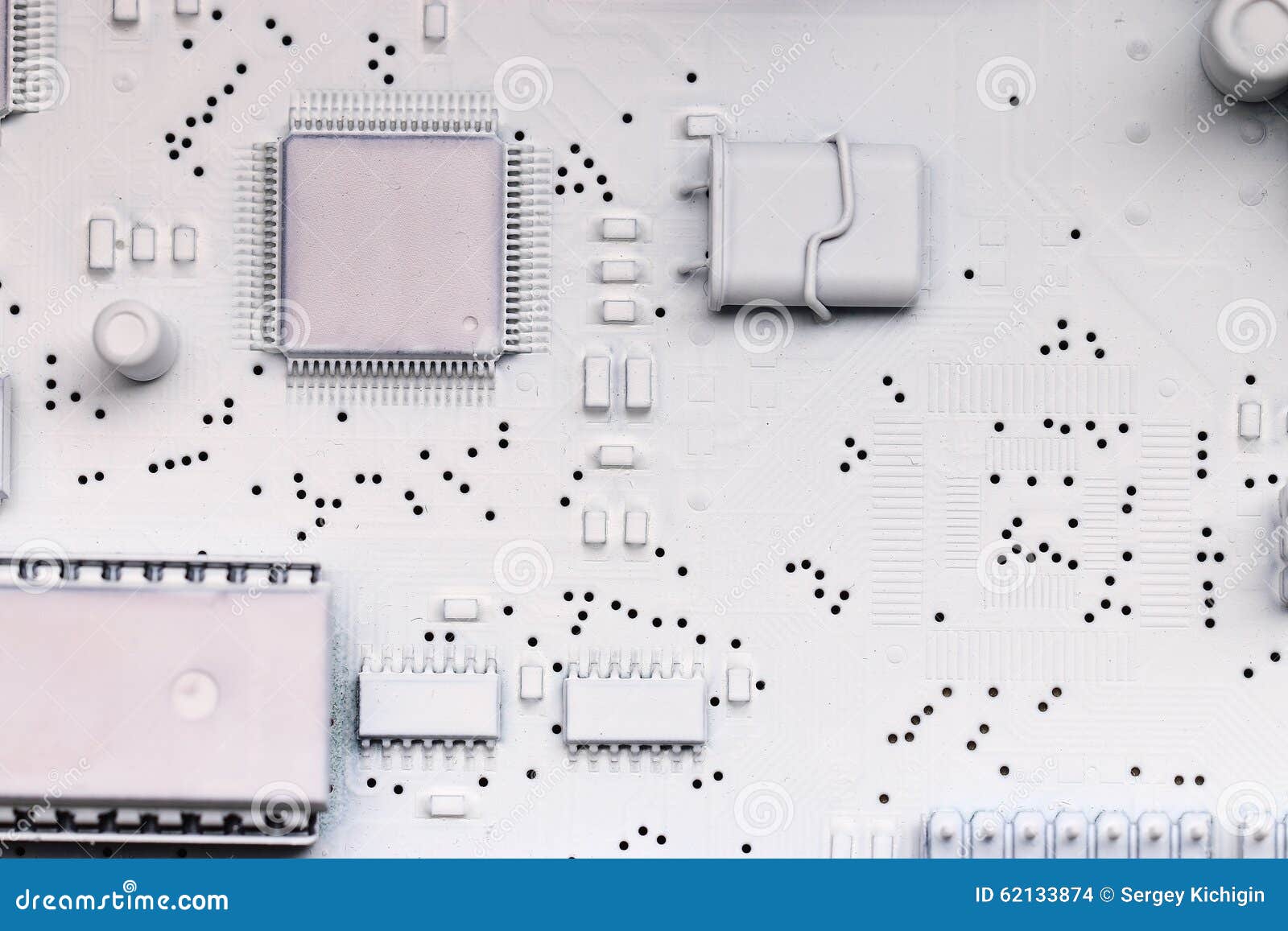 White Microelectronics Background Chips Stock Photo - Image of macro ...