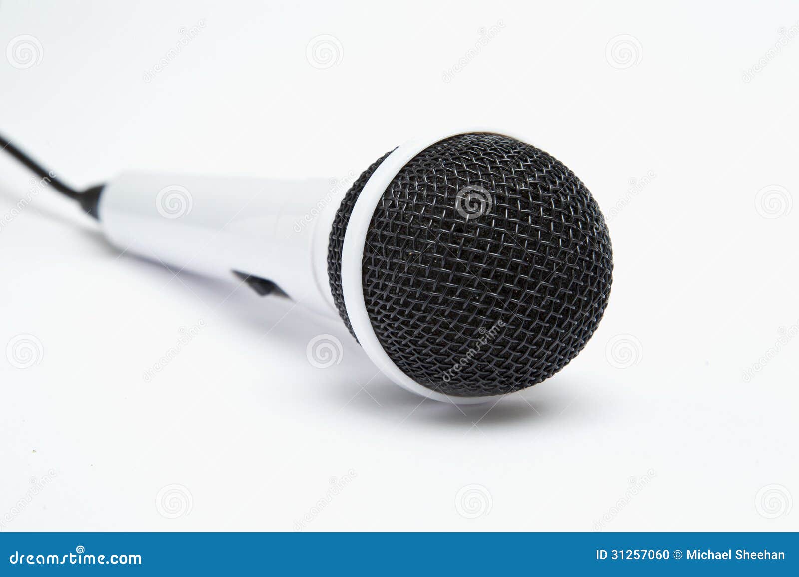 White microphone stock photo. Image of equipment, single - 31257060