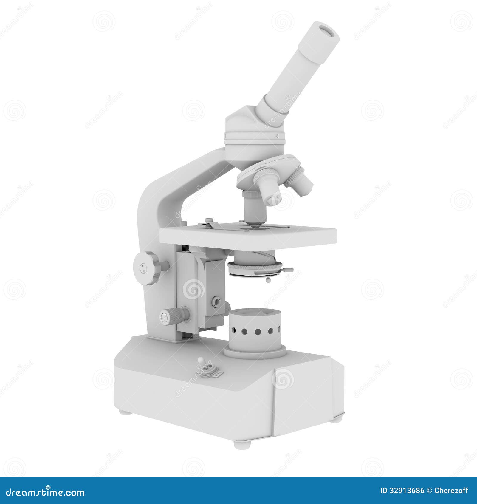 White Microscope Stock Photography | CartoonDealer.com #32913686