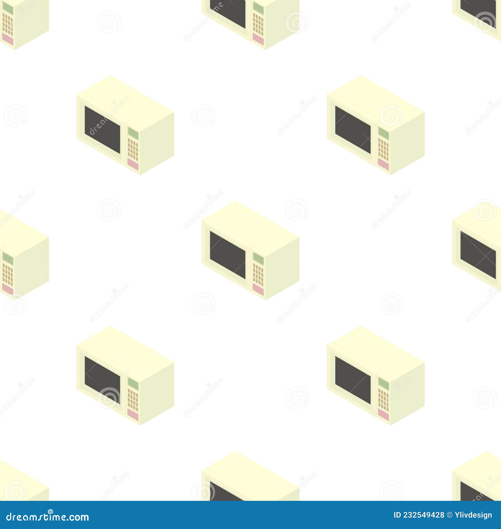 White Microwave Pattern Seamless Vector Stock Vector - Illustration of ...