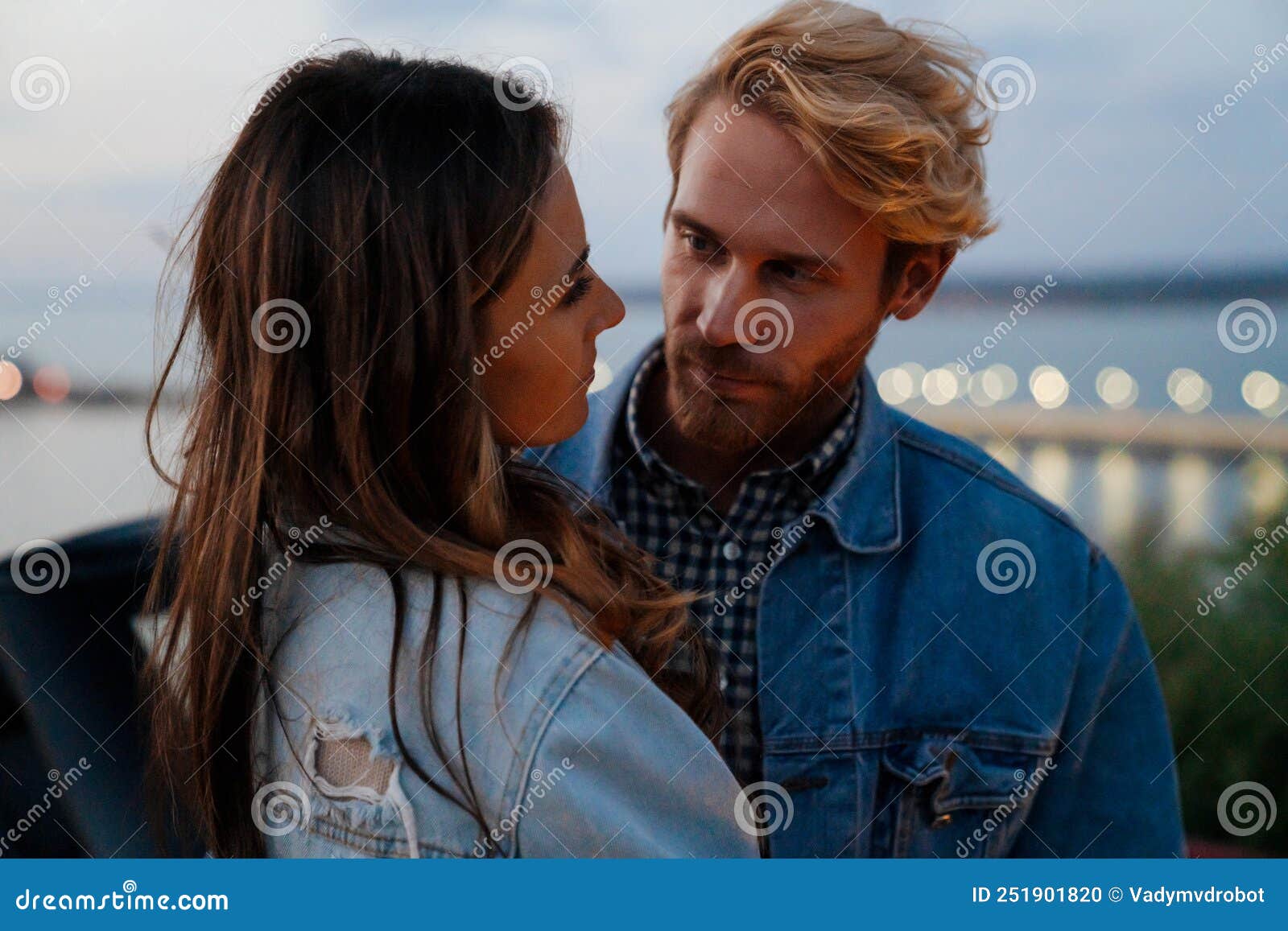 White Mid Couple Hugging while Standing Together Stock Photo - Image of ...