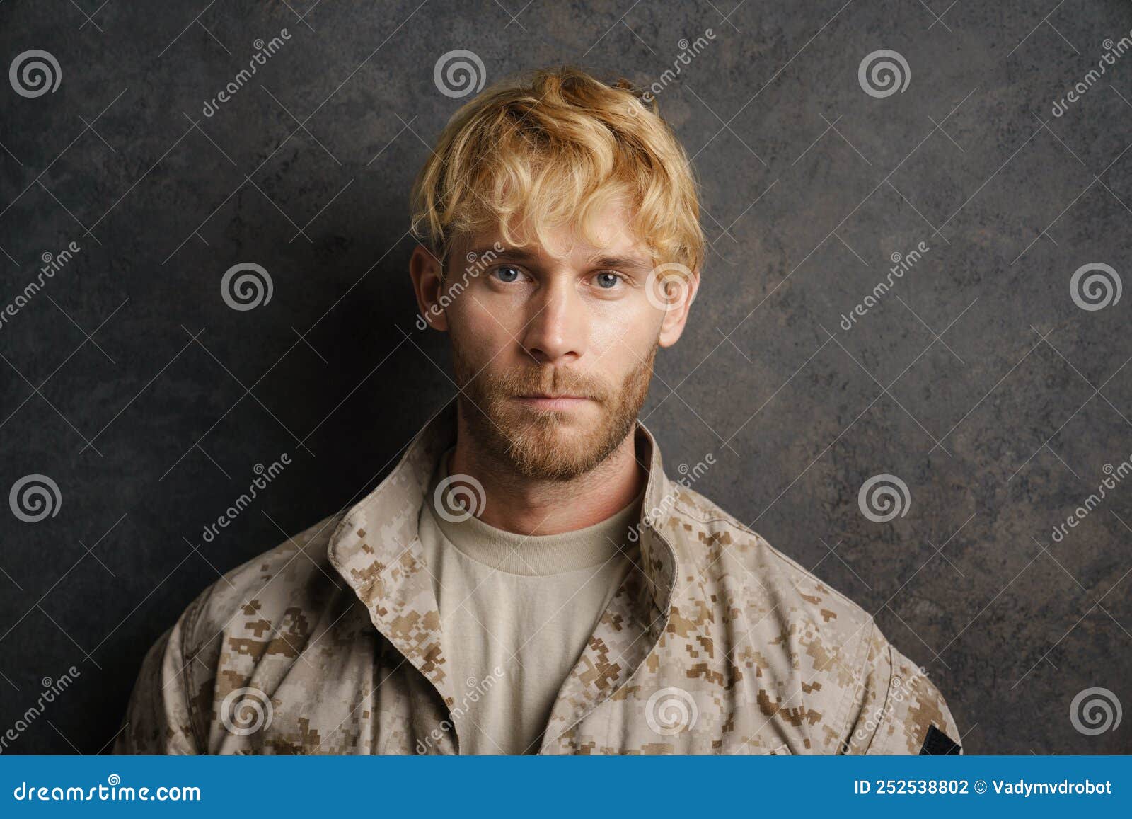 White Military Man Wearing Uniform Posing and Looking at Camera Stock ...