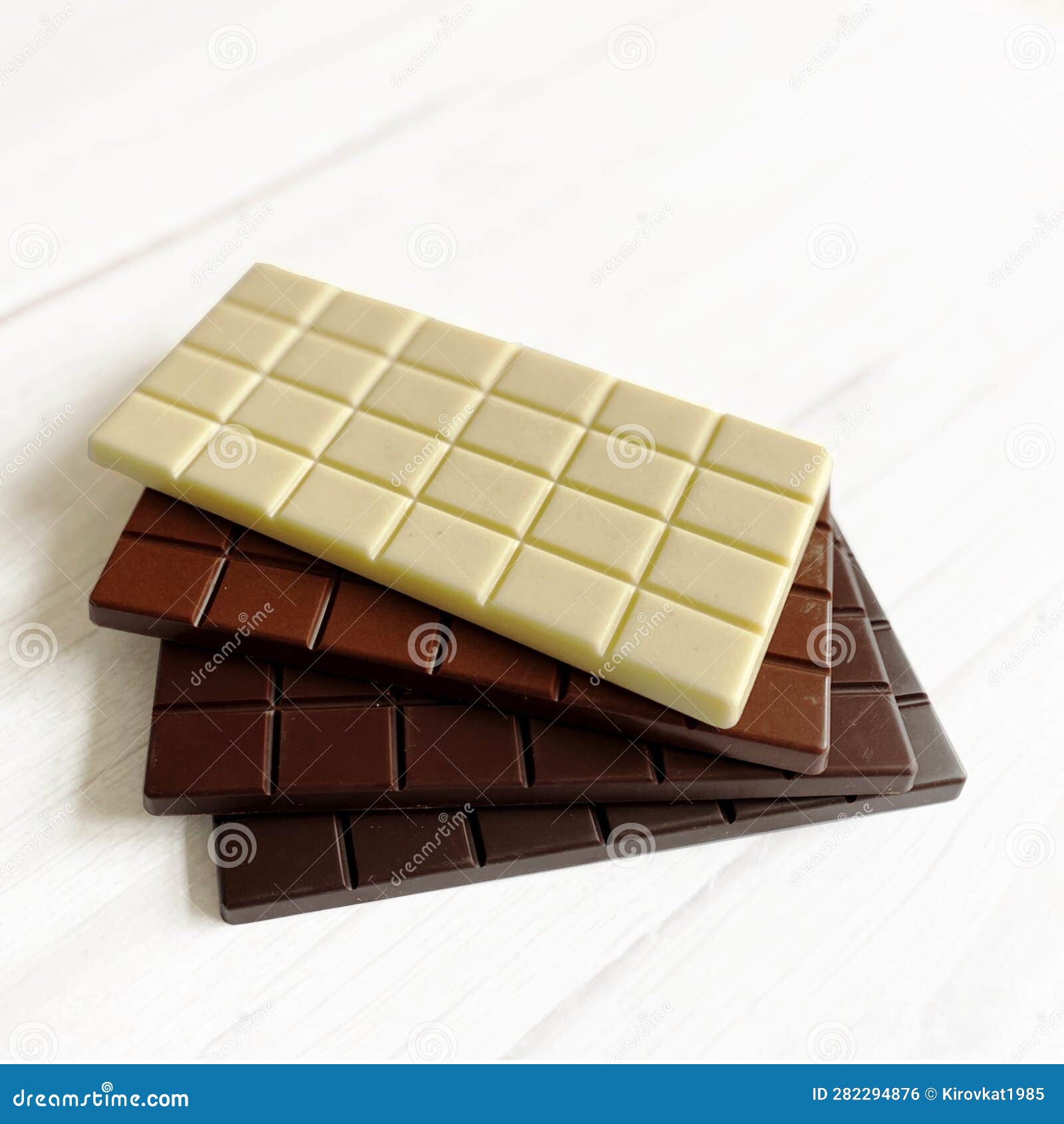 White Milk Dark Chocolate Bars in Rows Stock Photo - Image of white ...