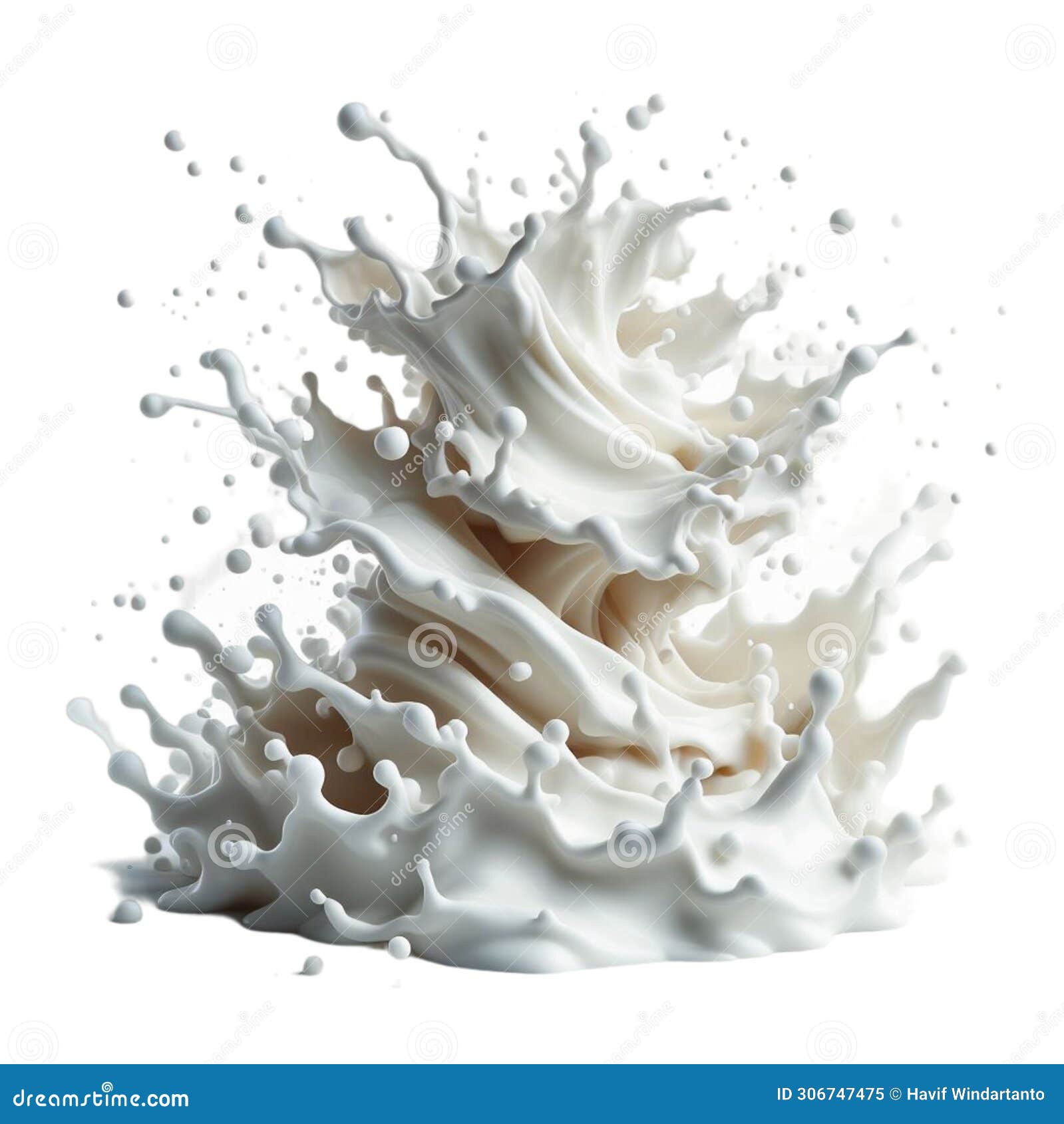 White Milk Splash on White Background Stock Illustration - Illustration ...