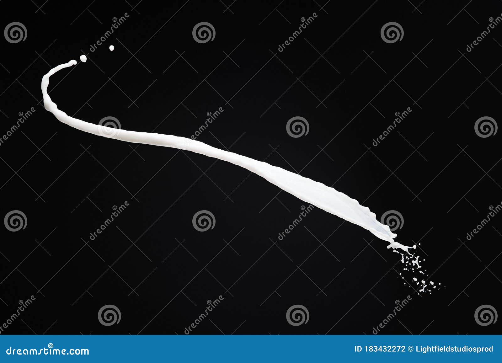 White Milk Splash with Drops Isolated Stock Photo - Image of abstract ...
