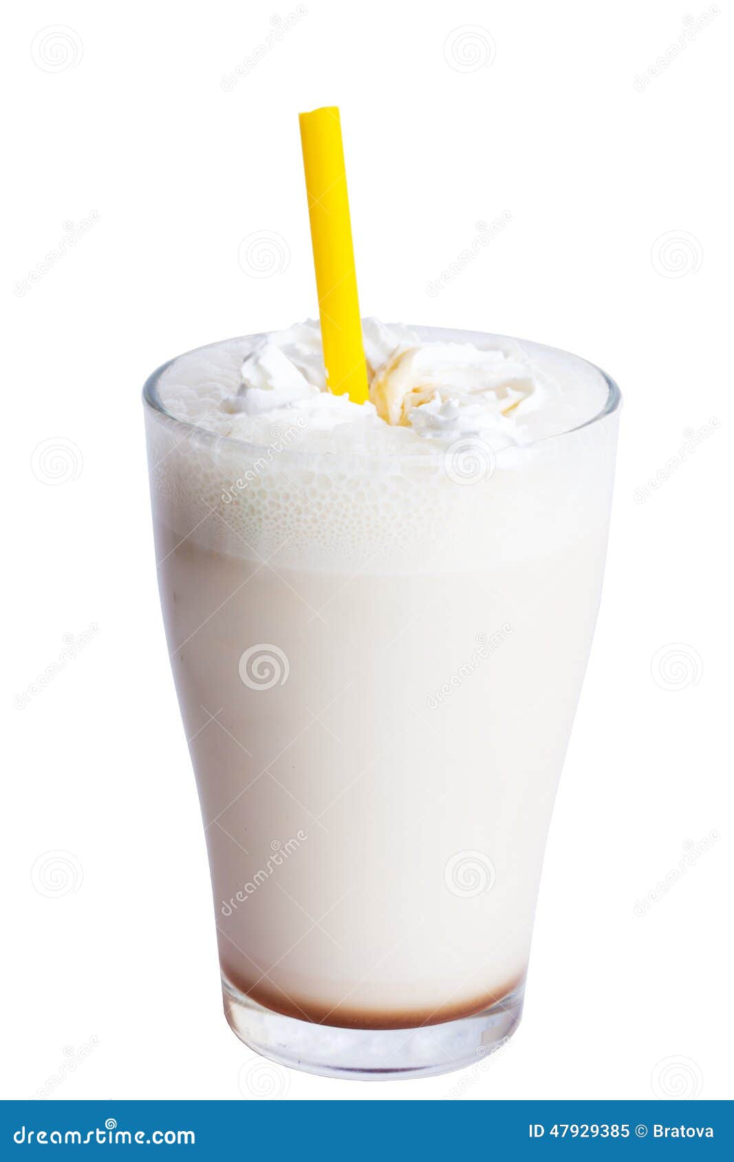 White milkshake with straw stock image. Image of dessert - 47929385
